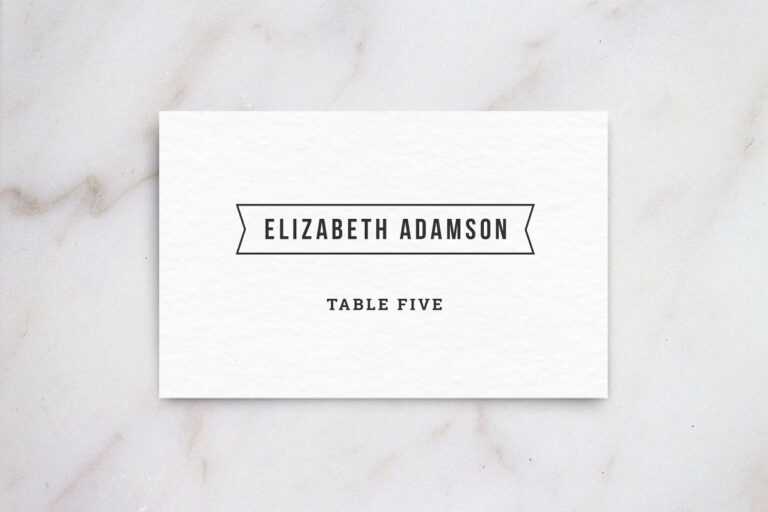 003 Melanie Placecards with Place Card Size Template – Sample ...
