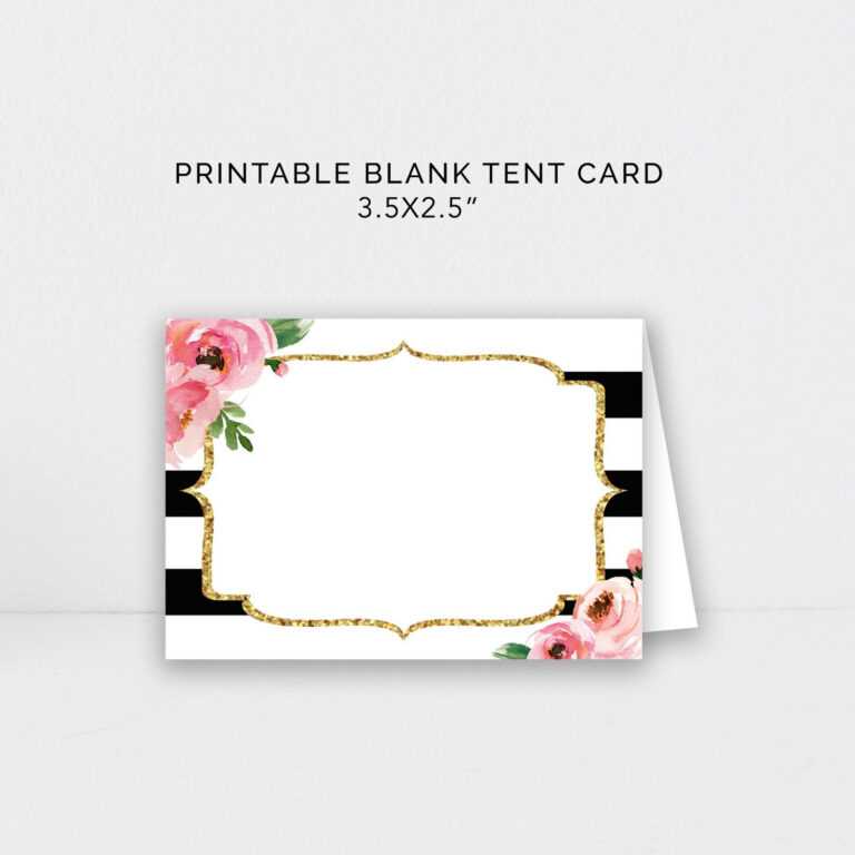 Blank Tent Card Template – Sample.gelorailmu.com