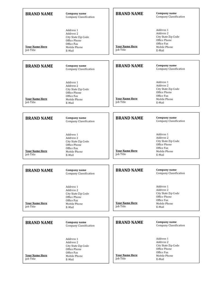 008 Microsoft Business Card Template Free Publisher in Sample Job Cards ...