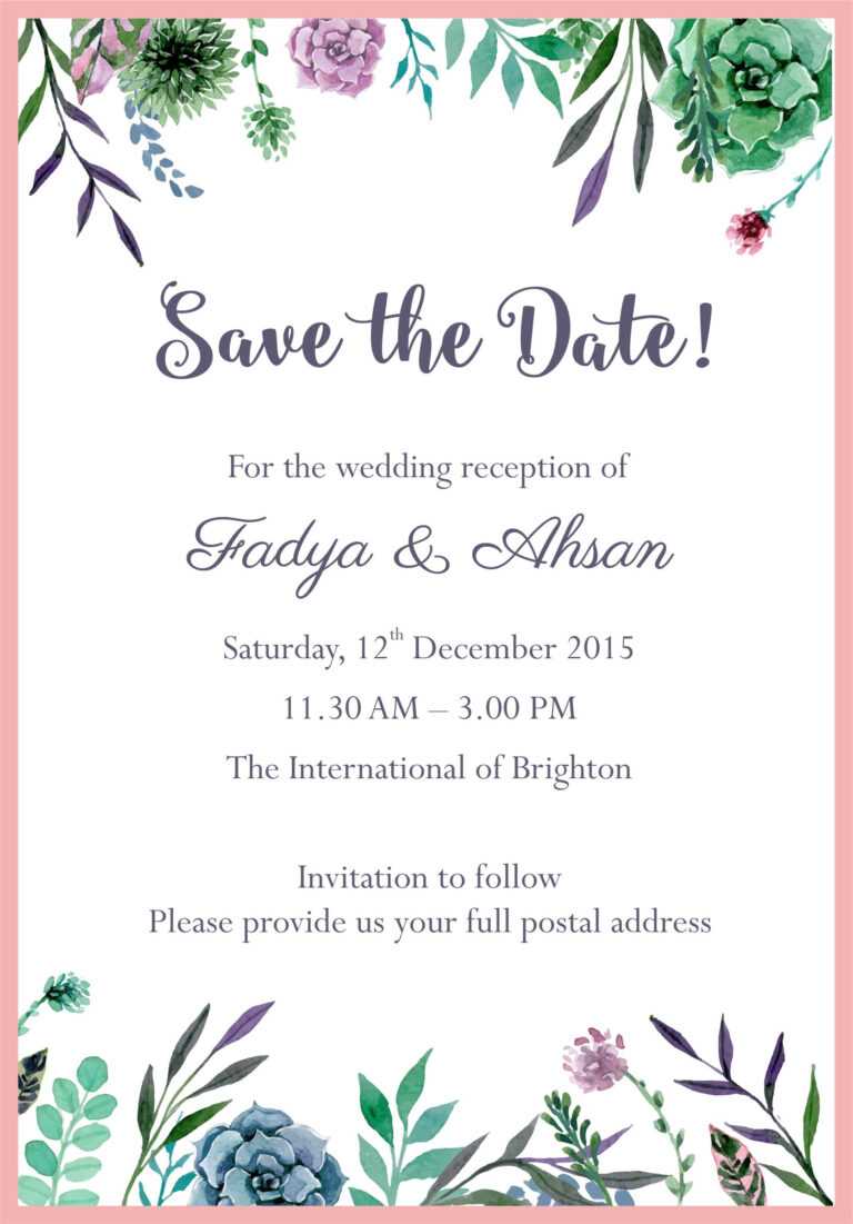 Free E Wedding Invitation Card Templates