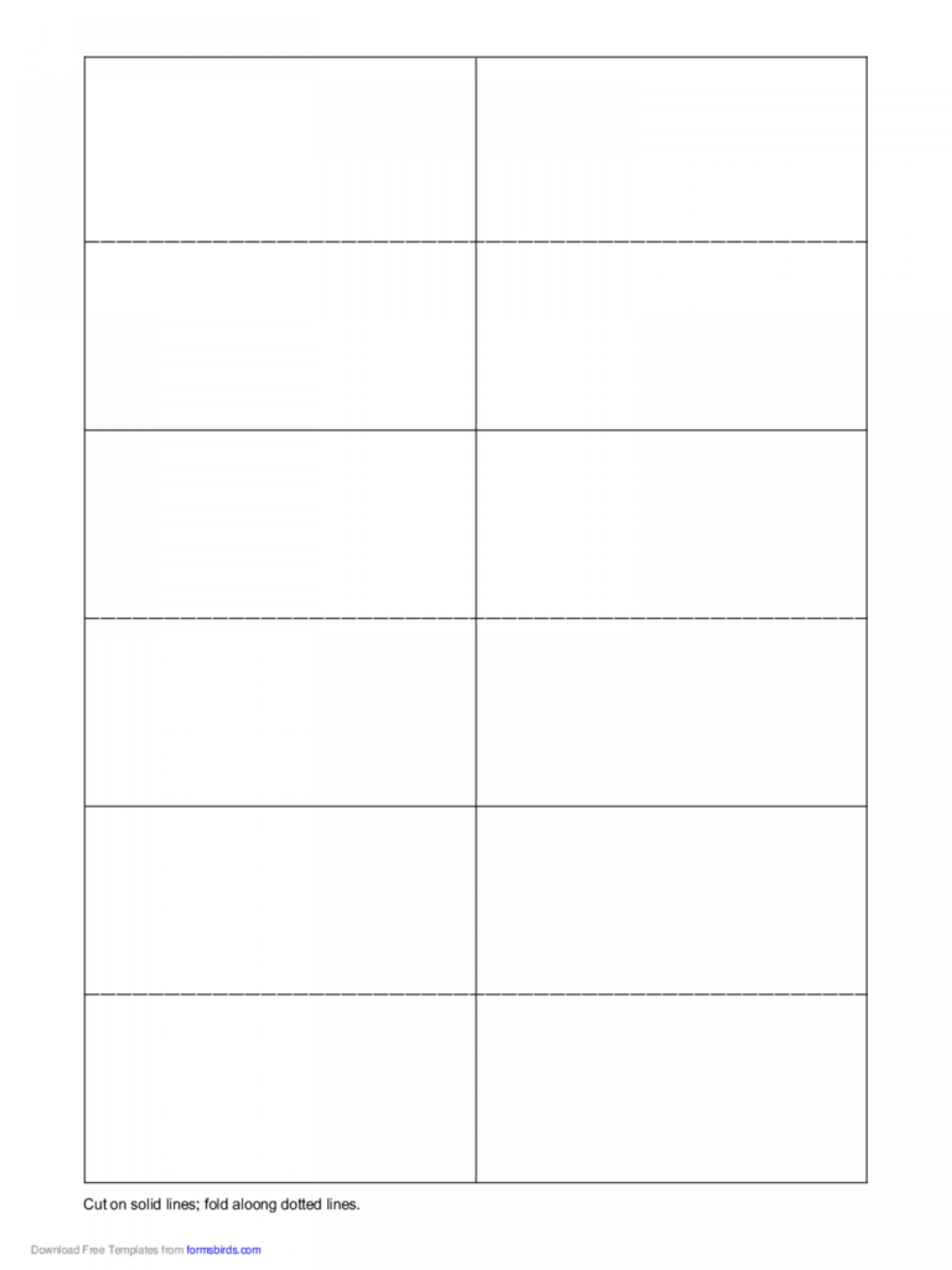 Free Place Card Templates 6 Per Page