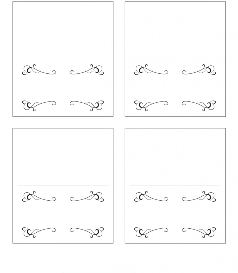 021 Template Ideas Folded Place Cards Printable Table Name throughout ...