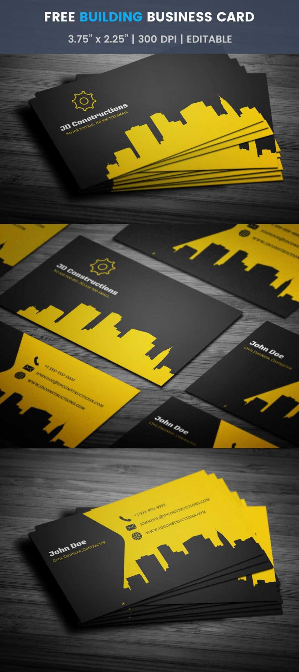 Construction Business Card Templates Download Free
