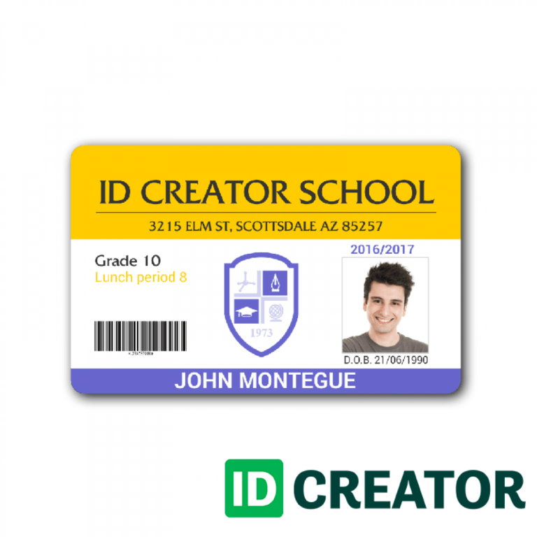 029 Blank School Student Id Card 128290 Templates Photoshop inside Pvc ...