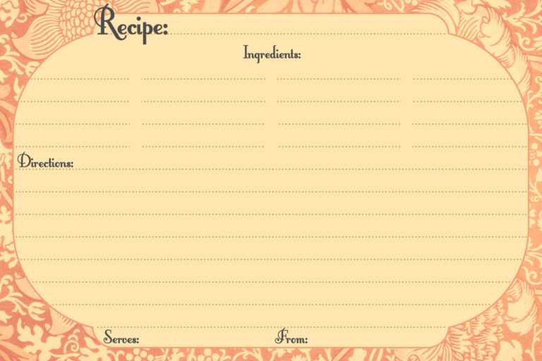 033 Free Printable Borders For Recipes Template Ideas Recipe within 4X6 ...