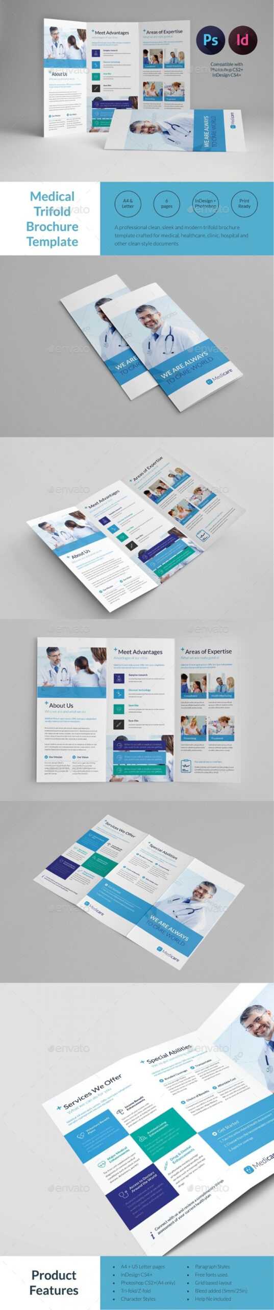 044 Tri Fold Brochure Template Indd Brochures Templates Inside Z Fold 