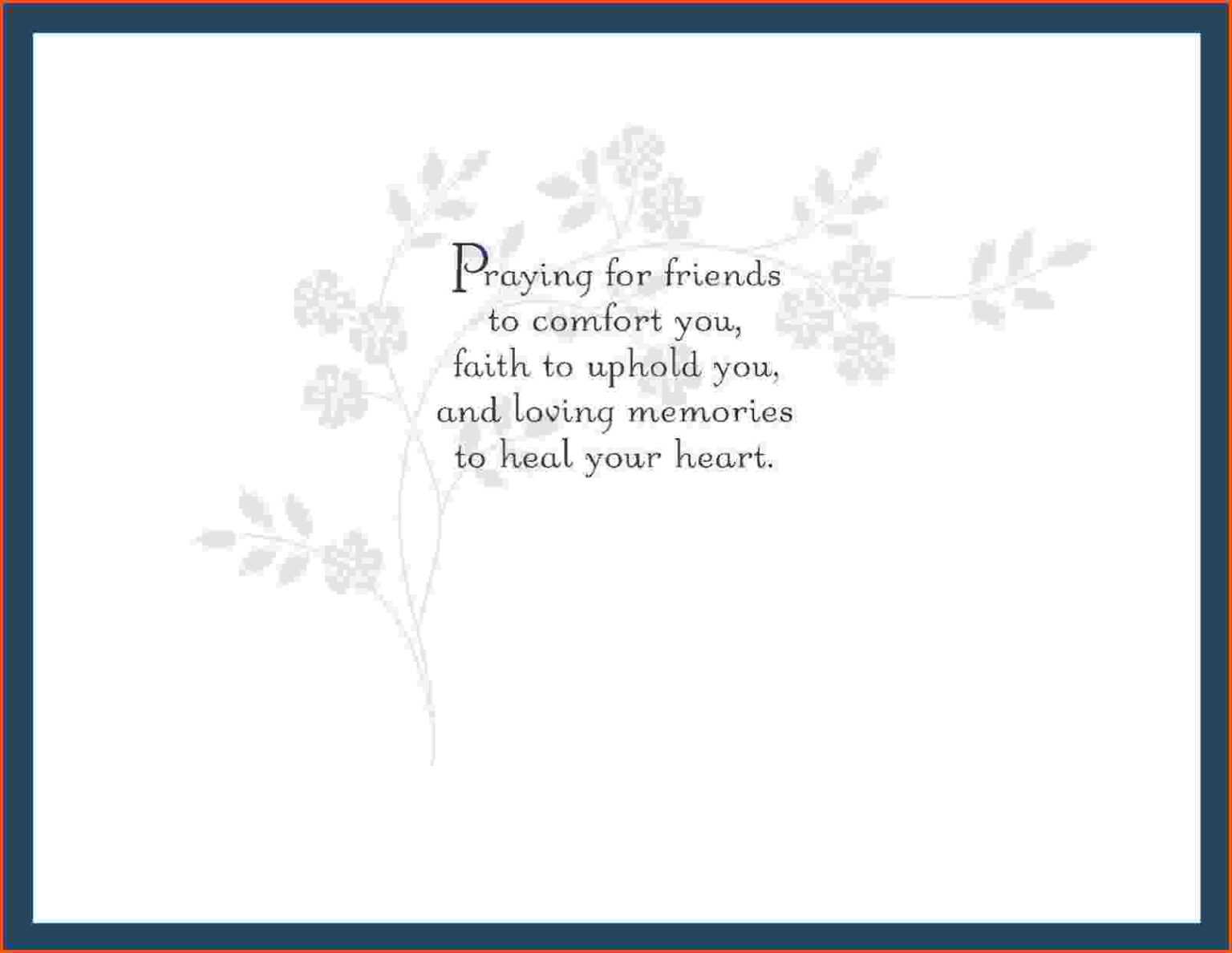 Sorry For Your Loss Card Template
