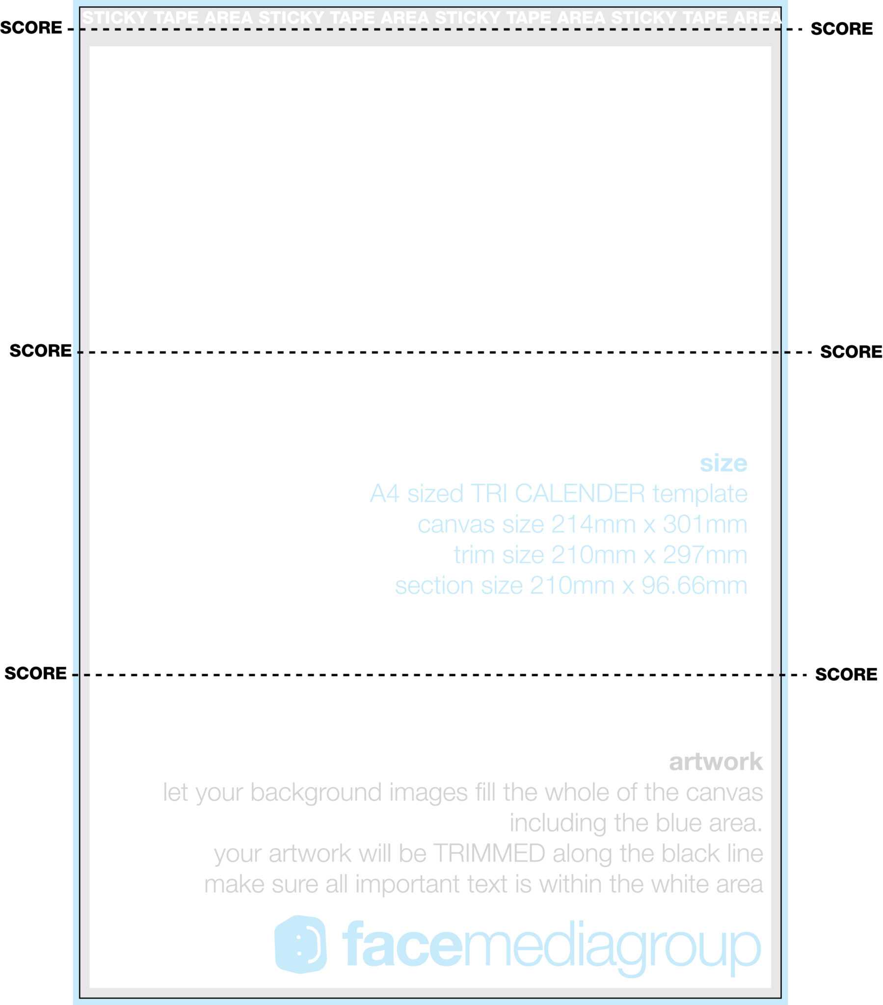 A4 Tri-Fold Desk Calendar Template | Photo Page throughout Tri Fold ...