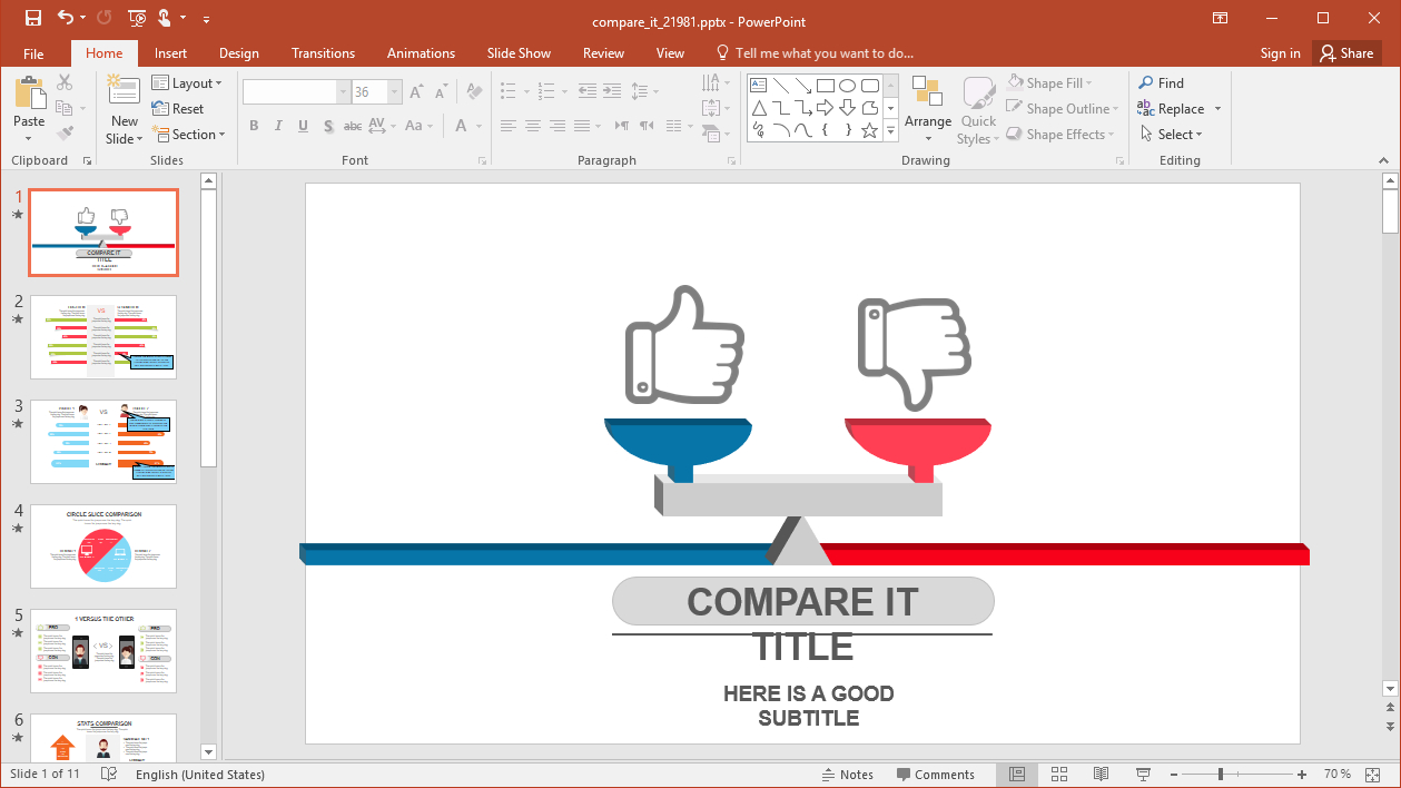 Animated Compare It Powerpoint Template With Regard To What Is Template In Powerpoint Great 