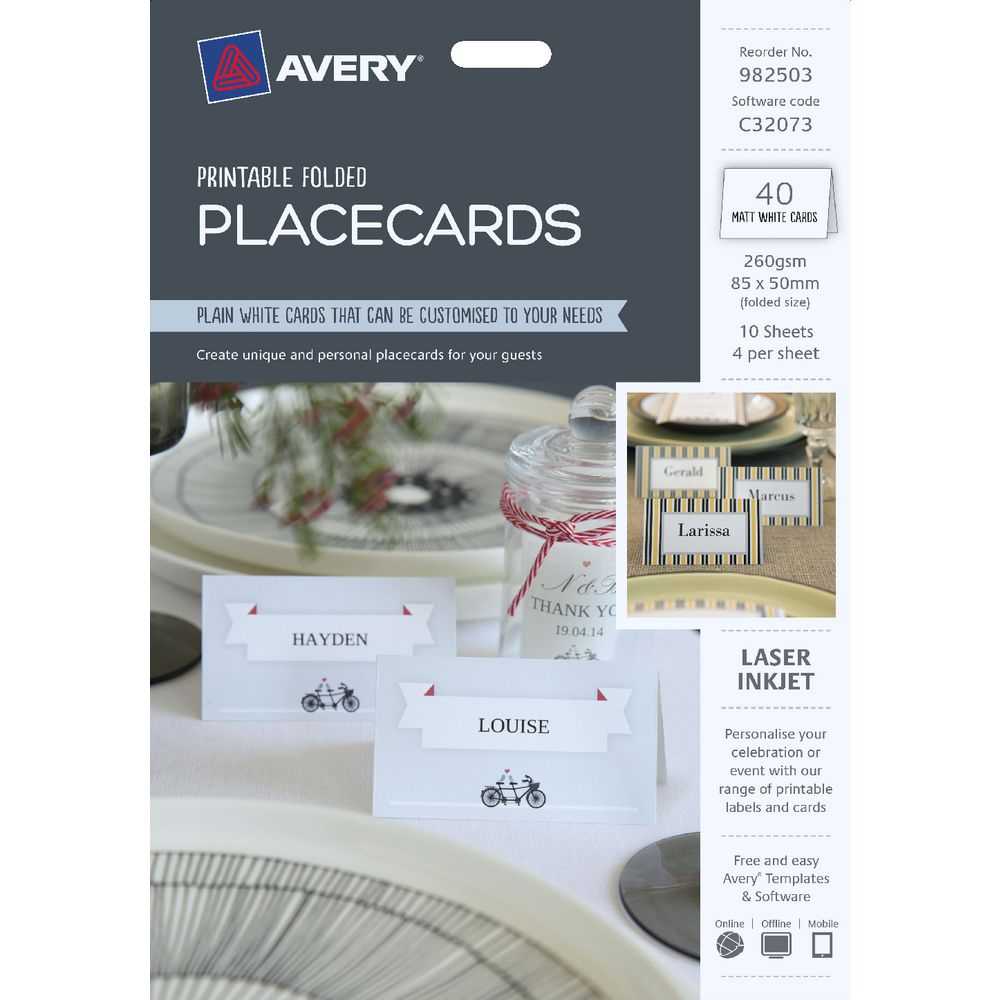 Free Place Card Templates 6 Per Page