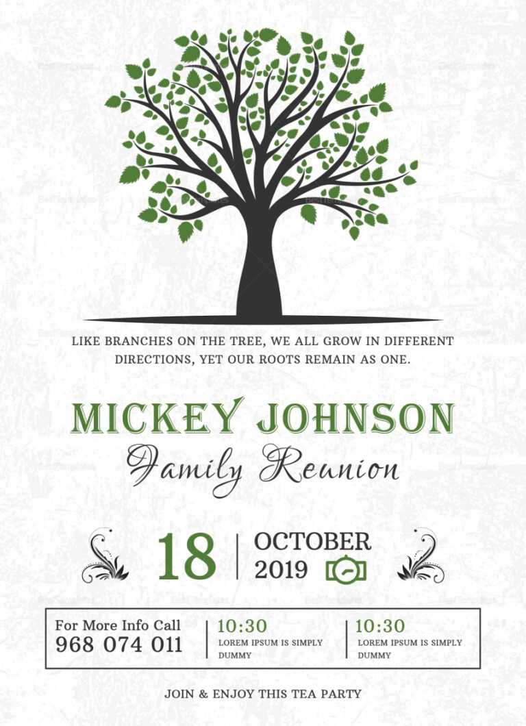 Awesome Family Reunion Invitation Templates Template Ideas With Regard ...