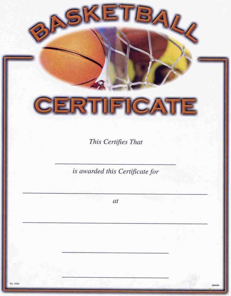 Basketball Camp Certificate Template Great Sample Templates
