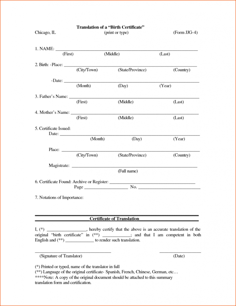 Blank Element Birth Certificate Template Philippines intended for Birth ...