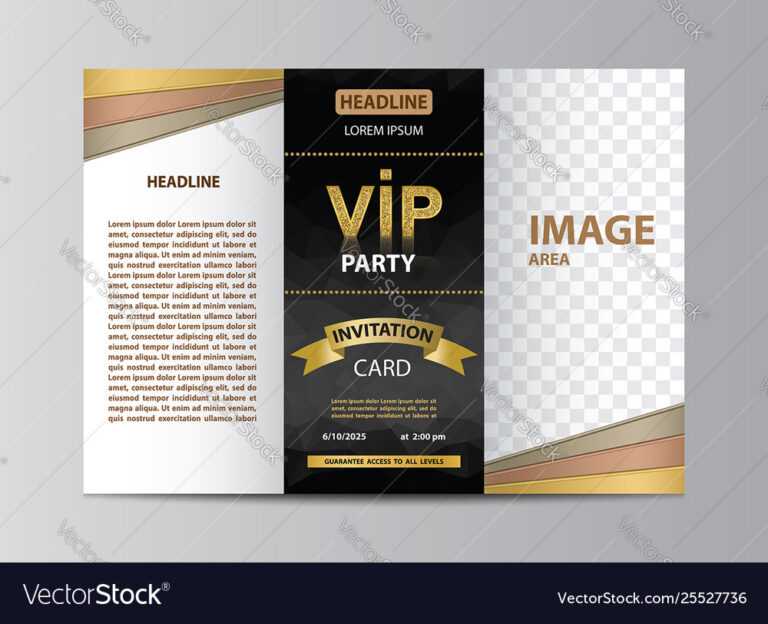 Brochure Template For Vip Party throughout Adobe Illustrator Brochure ...