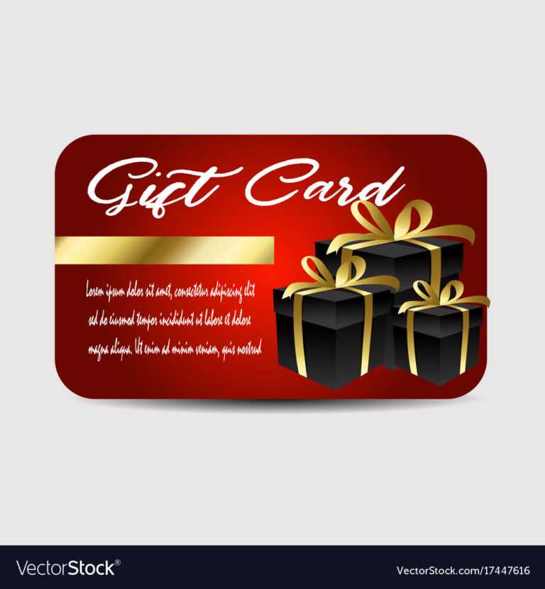 Card Template With Glitter And Present Boxes intended for Present Card ...
