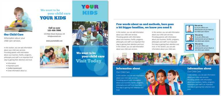 Child Care Brochure Template 4 throughout Daycare Brochure Template ...
