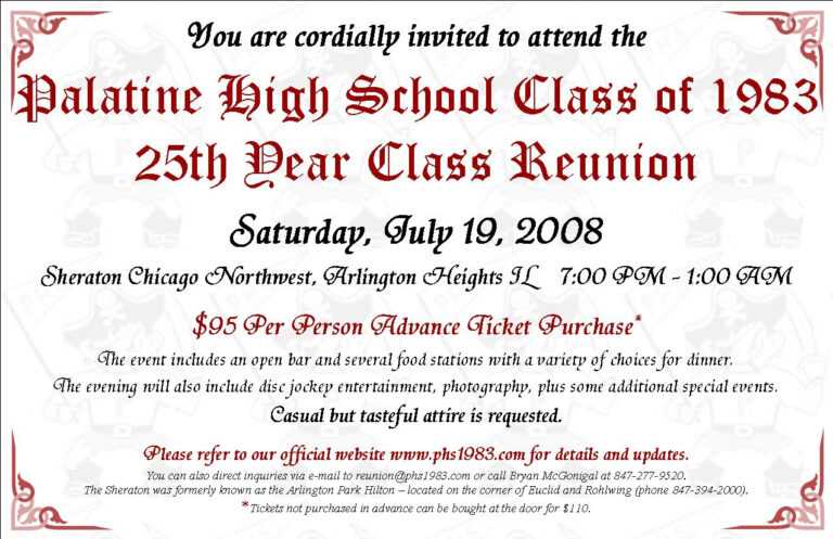 Class Reunion Similiar High School Reunion Program Template in Reunion ...