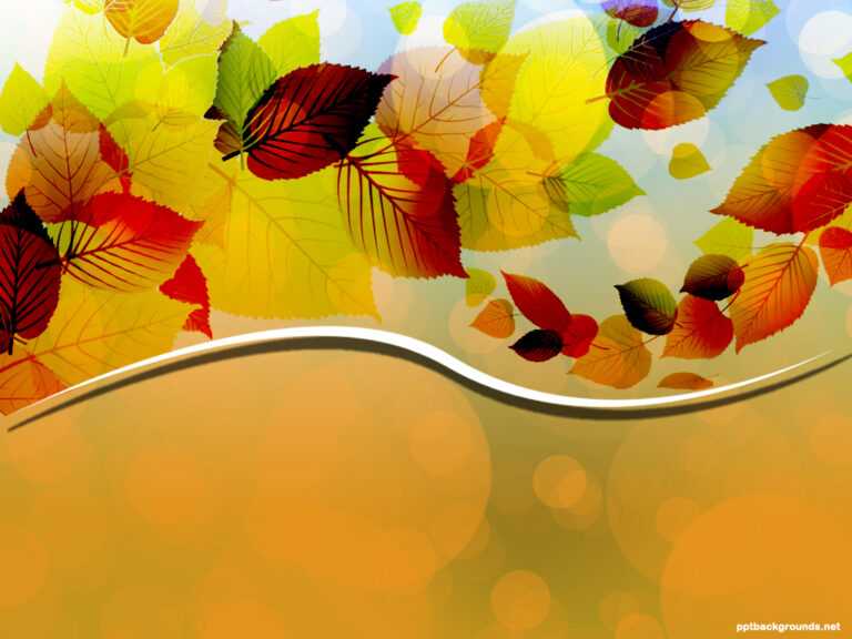 Creative Autumn Leaves Vector Backgrounds For Powerpoint within Free ...