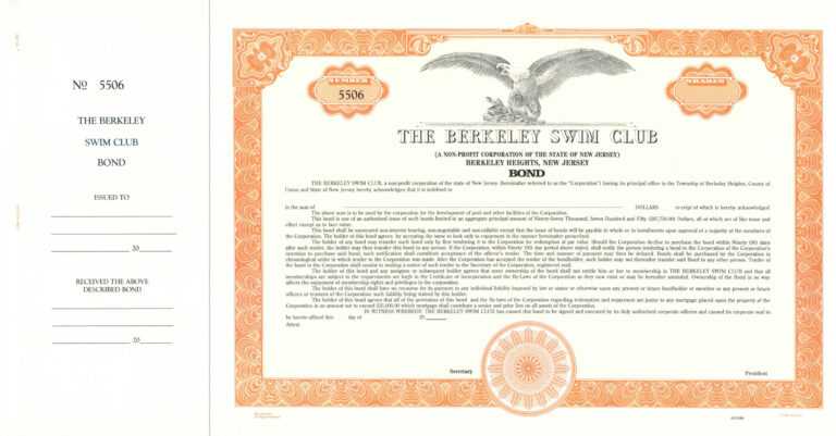 Custom Bond Certificate – Goes #850Or – Corporate Publishing in ...