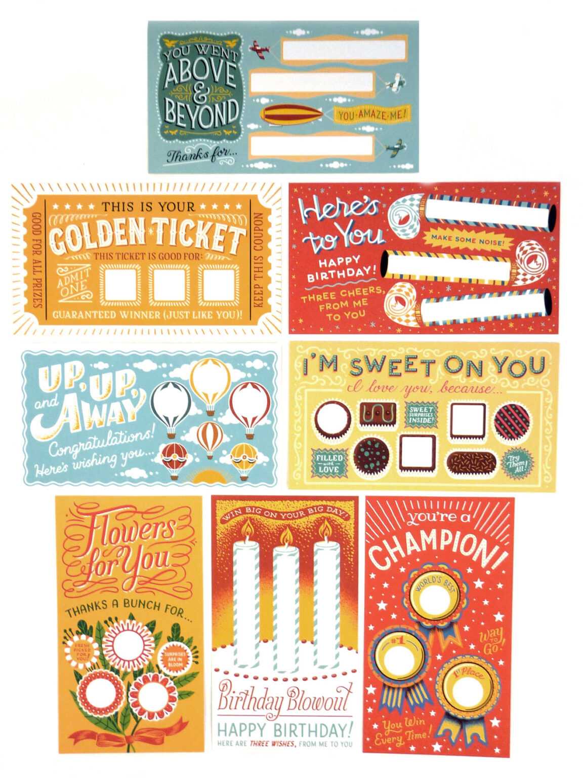 Diy Scratch Off Cards Lucky You leafcutter Designs Intended For 