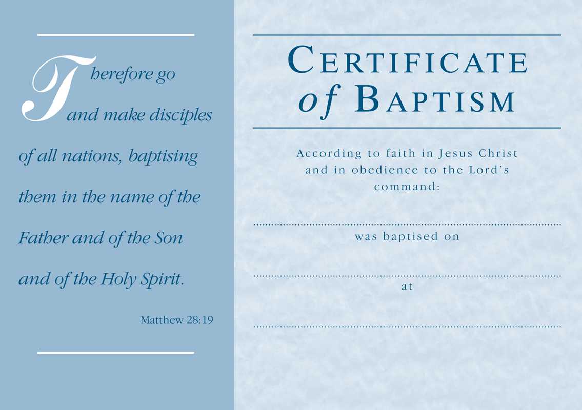 Free Baptism Certificate Template