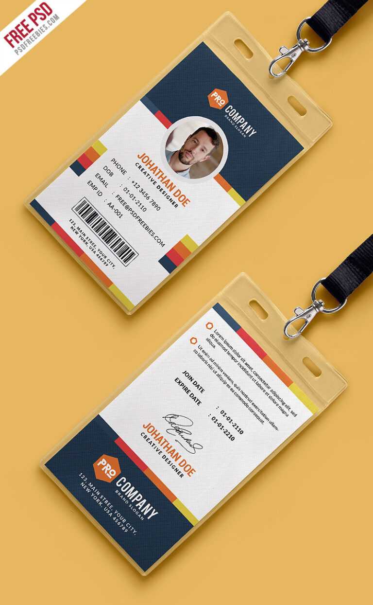 Free Psd : Creative Office Identity Card Template Psd On Behance inside ...