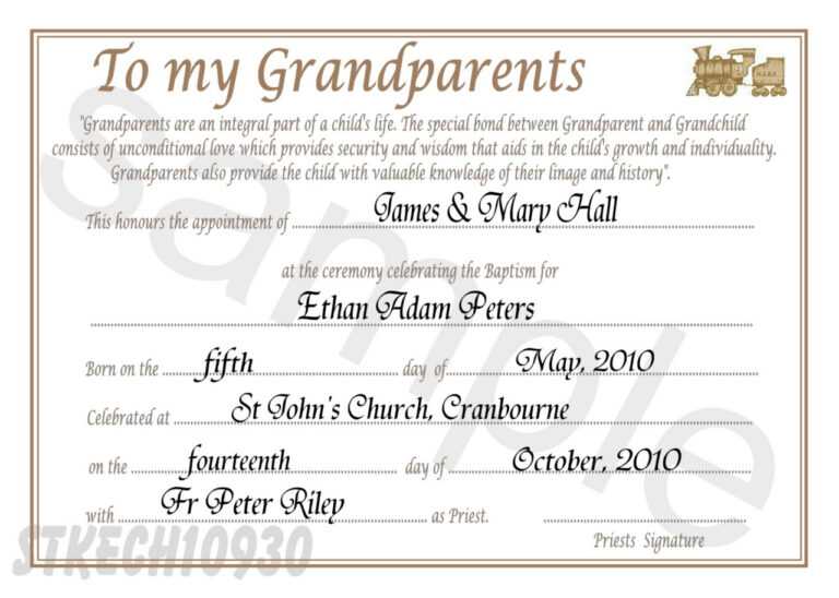 Godparent Certificate Template Religious Godfather In Baby 