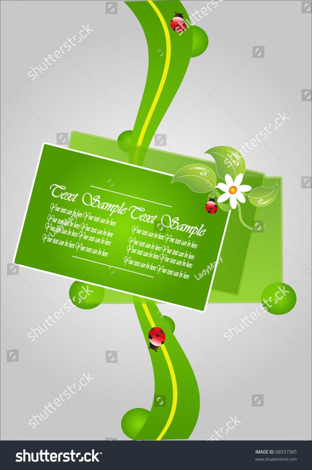 Green Bio Template Greeting Card Stock Vector (Royalty Free for Bio ...