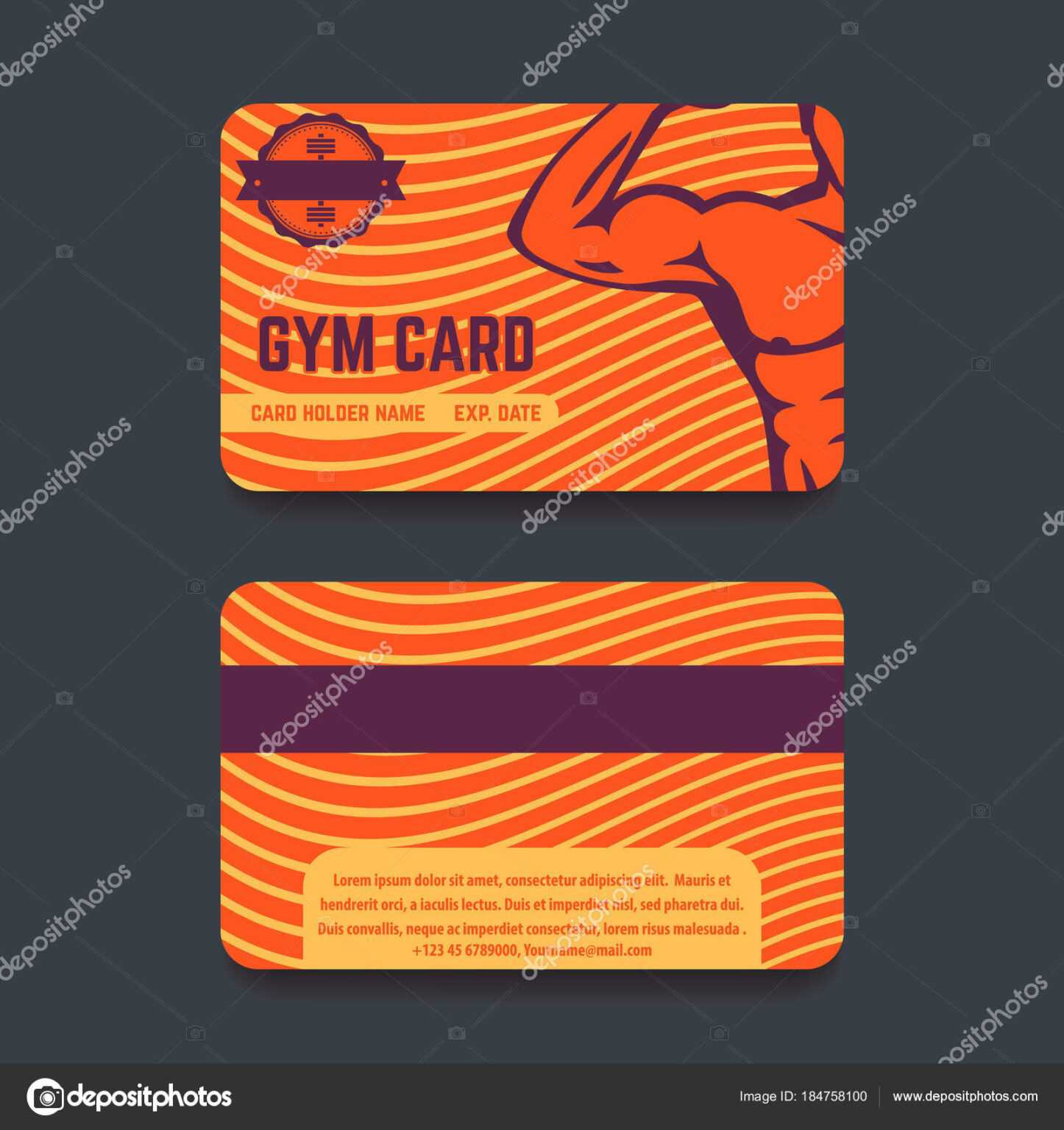 Gym Card Template Design — Stock Vector © Nexusby #184758100 with ...