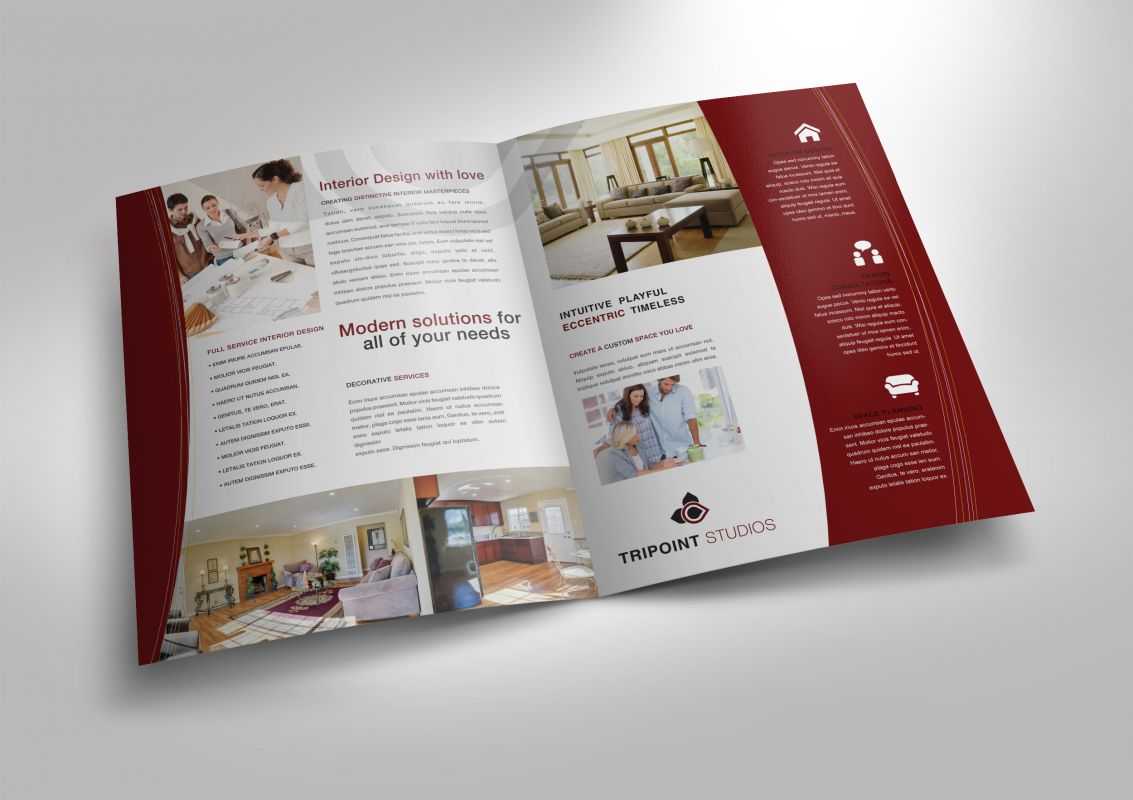 Half Fold Brochure Template For Design Company Marketing Pertaining To 