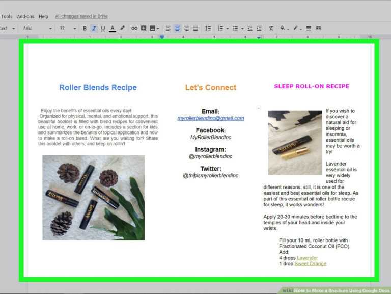How To Make A Brochure Using Google Docs (With Pictures throughout ...