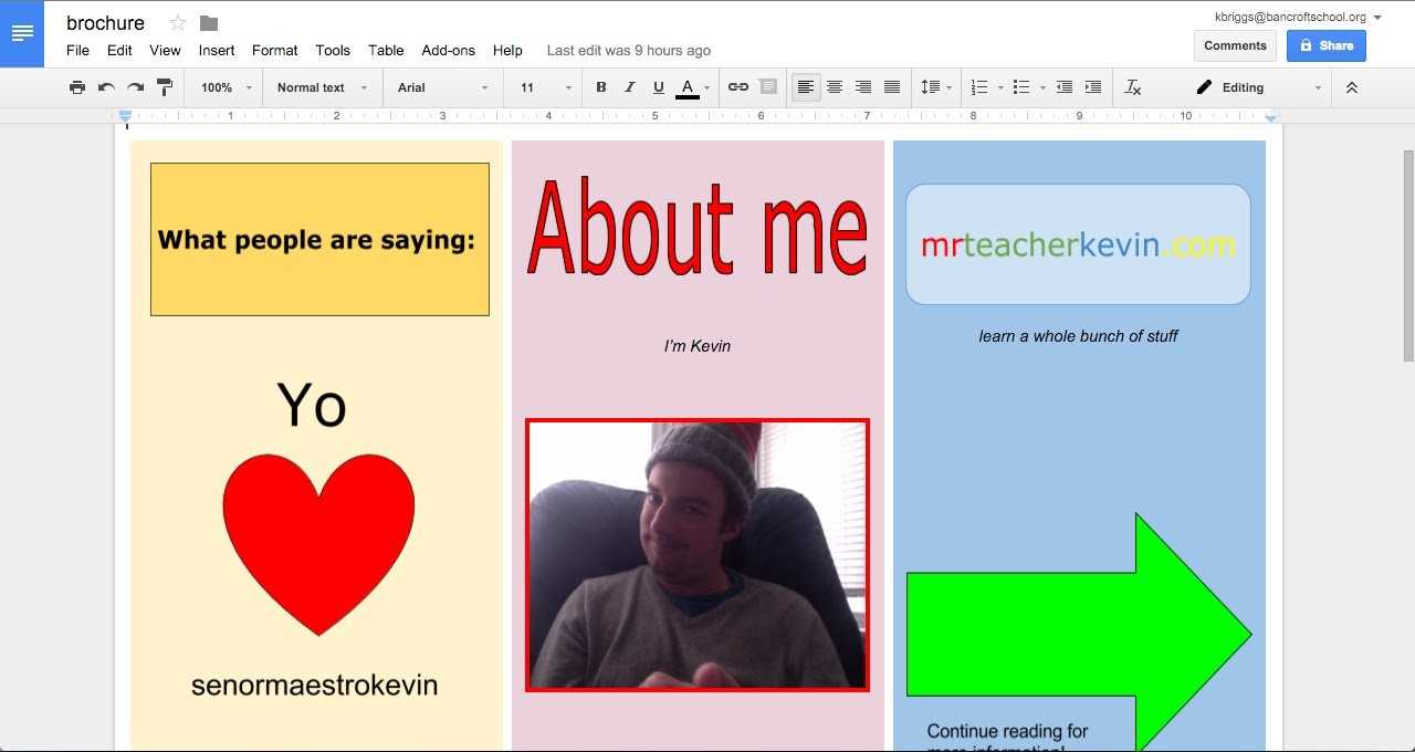  How To Make A Double Sided Brochure Carlynstudio Inside Google Drive 