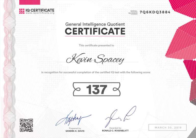 Iq Certificate – Test Your Iq! with Iq Certificate Template – Sample ...