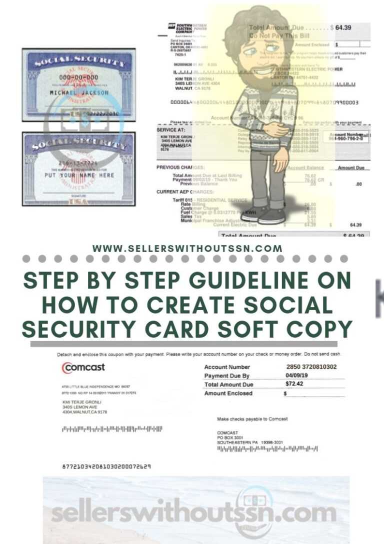 Make Ssn Card Form Psd Online No Need For Software Mobile intended for ...