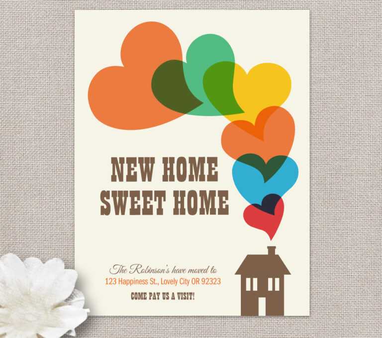 Moving Home Cards Template ] – Change Of Address New House in Moving House Cards Template Free ...
