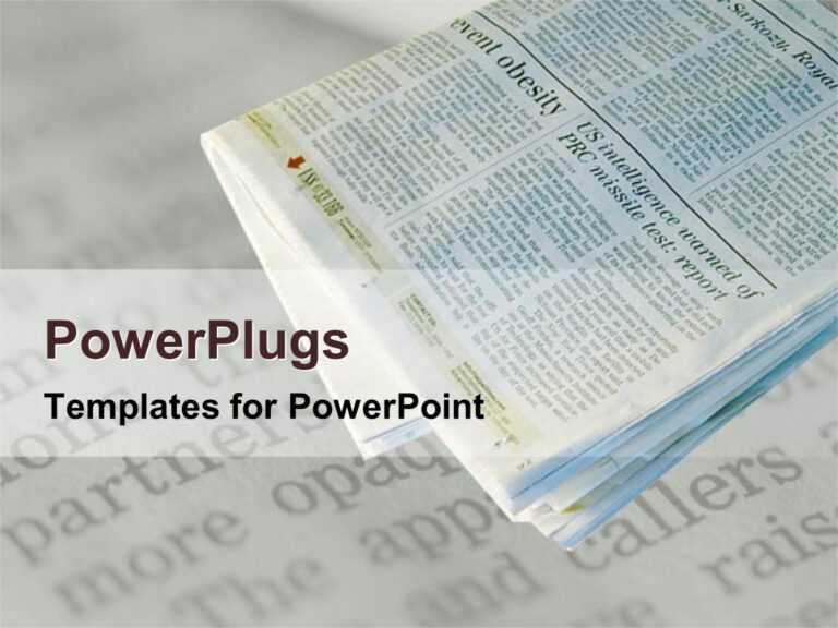 Newspaper Powerpoint Templates W/ Newspaper-Themed Backgrounds with ...