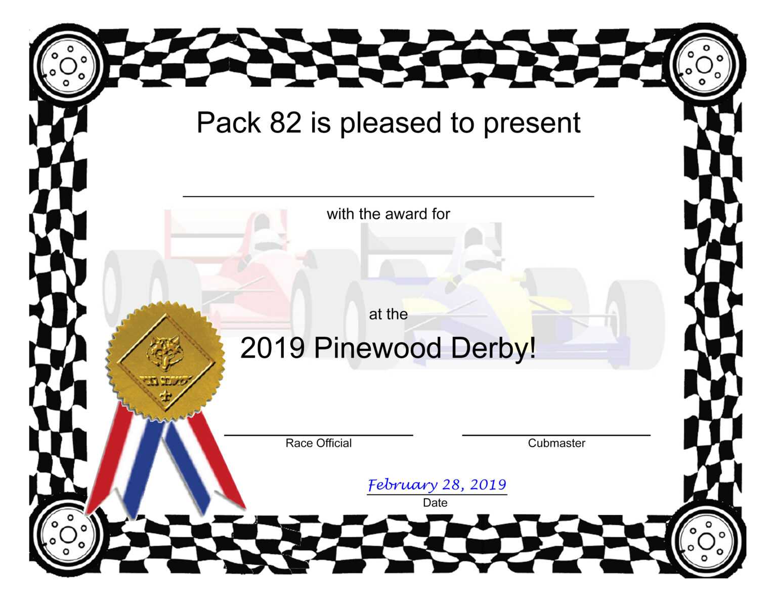 Pinewood Derby Certificate Template C Punkt For Pinewood Derby Certificate Template Great