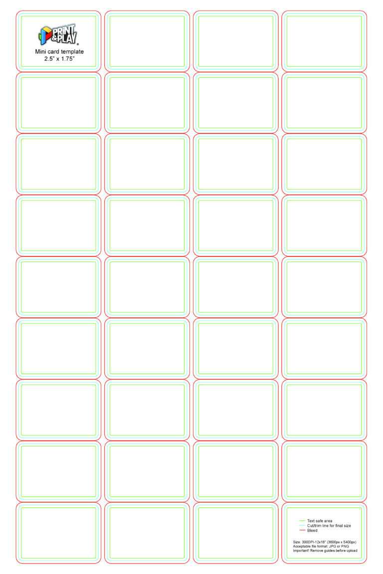 Playing Cards : Formatting & Templates – Print & Play for Playing Card ...