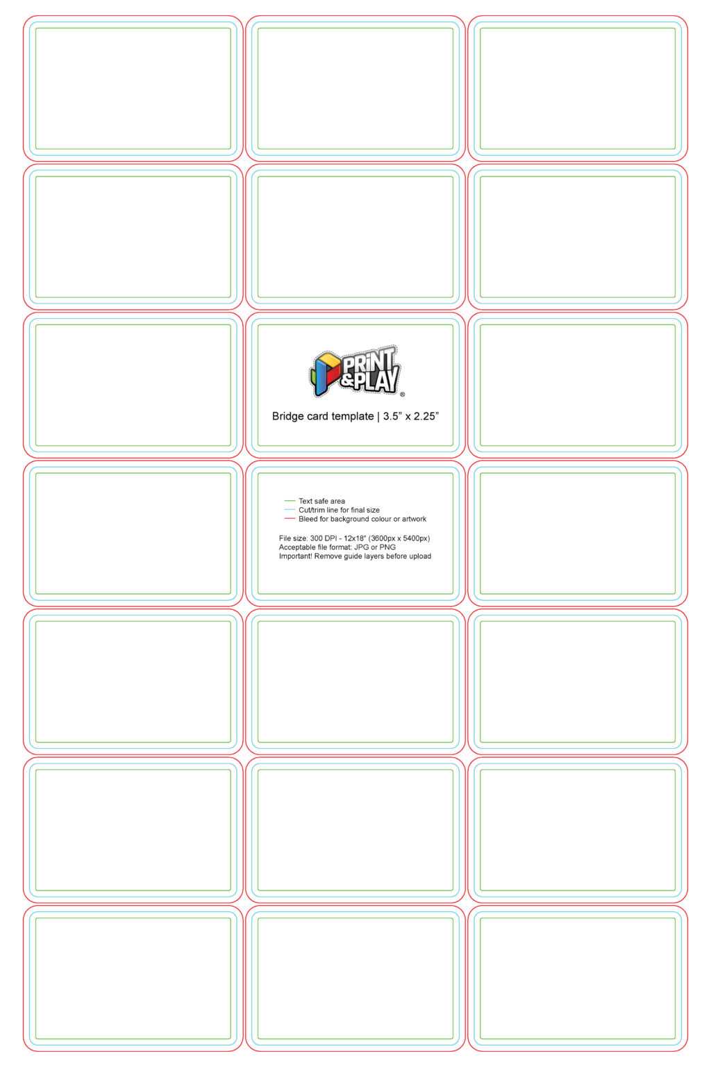 Playing Cards : Formatting & Templates – Print & Play throughout ...