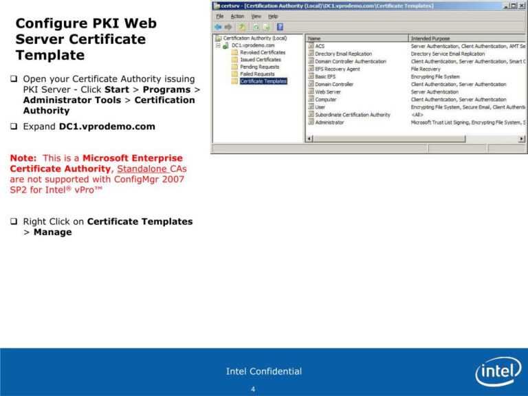 Ppt – Configure Pki Web Server Certificates For Each in Domain ...