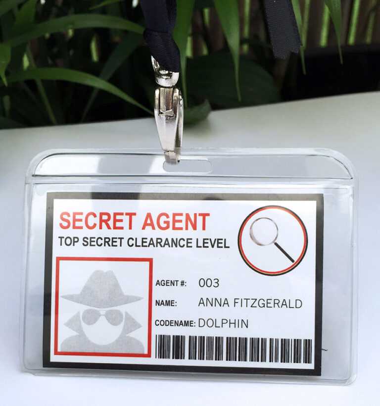 Secret Agent Id Card Template ] – 30 Blank Id Card Templates throughout ...