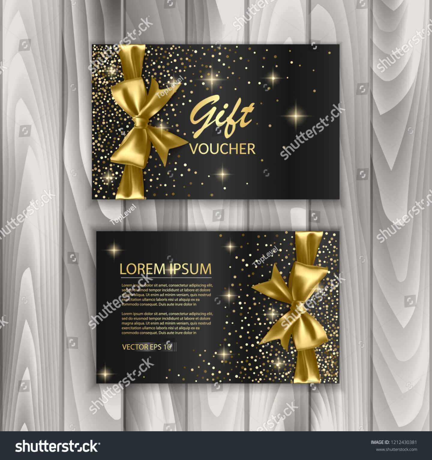 Set Gift Voucher Card Template Advertising Stock Vector with ...