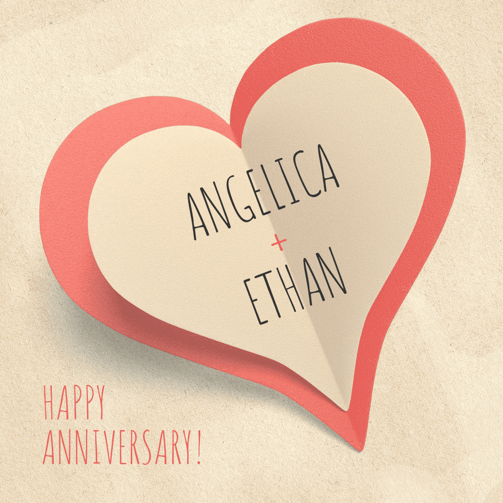 Template For Anniversary Card