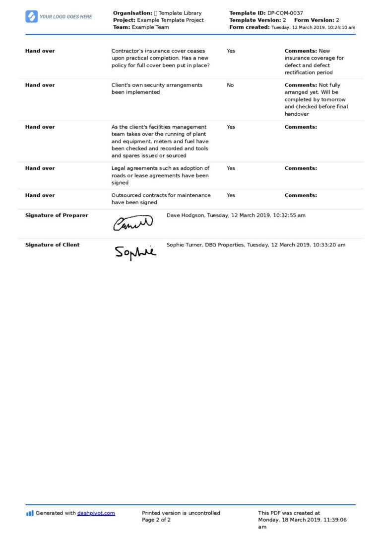 Site Handover Letter Handover Letter To Client Or With Handover 
