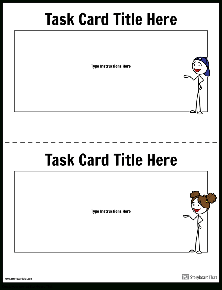 Task Card Template | Task Card Maker throughout Task Cards Template ...