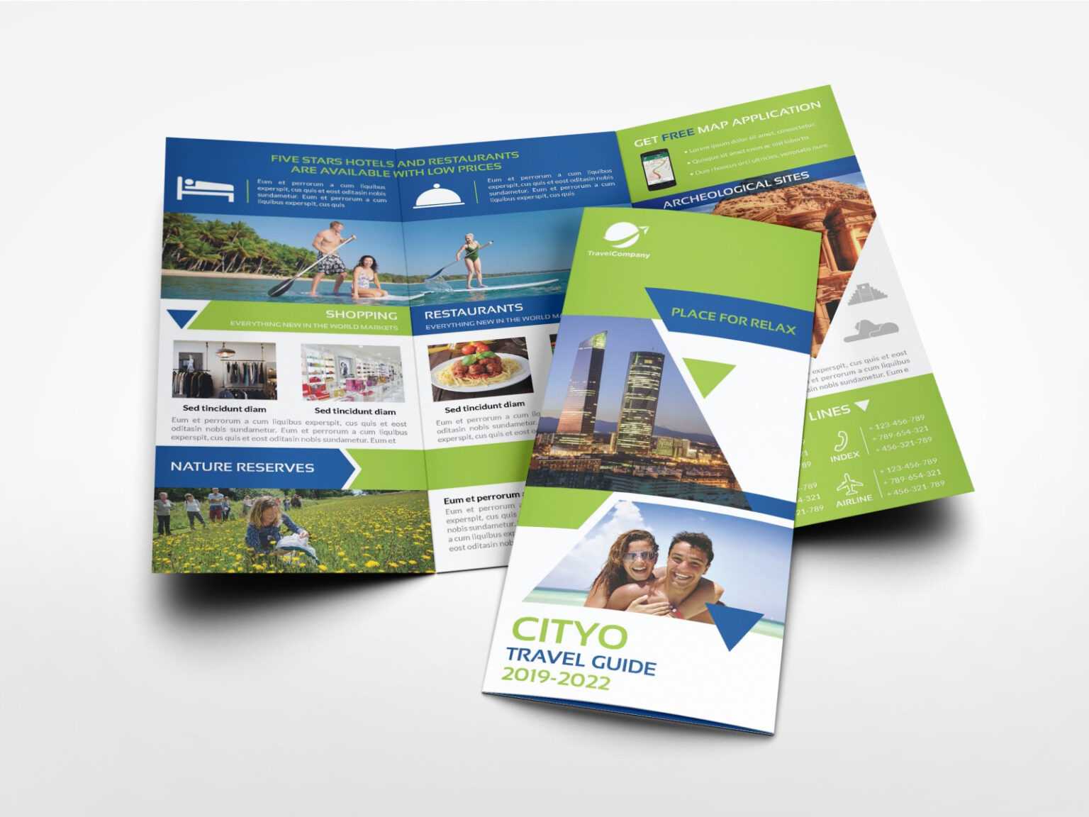 Travel Guide Tri Fold Brochure Templateowpictures On inside Travel ...