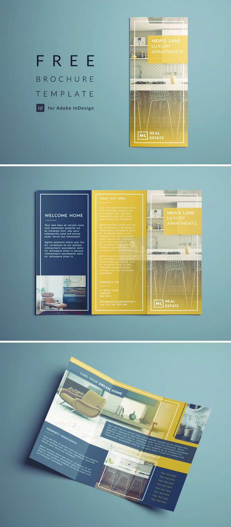Tri Fold Brochure Template Indesign Free Download Great Sample Templates