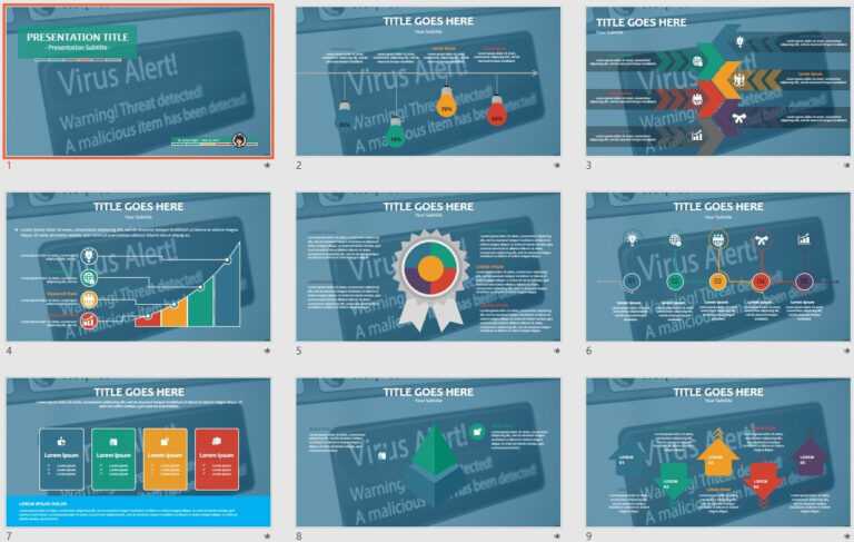 Virus Alert Powerpoint Template #106182 within Virus Powerpoint ...
